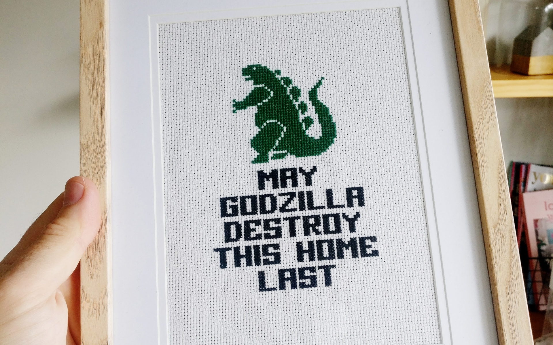 Godzilla cross-stich – symondrake.com